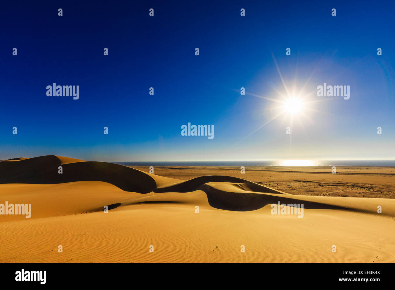 Dunes of the Namib Desert, dune belt, Langstrand, also Long Beach ...
