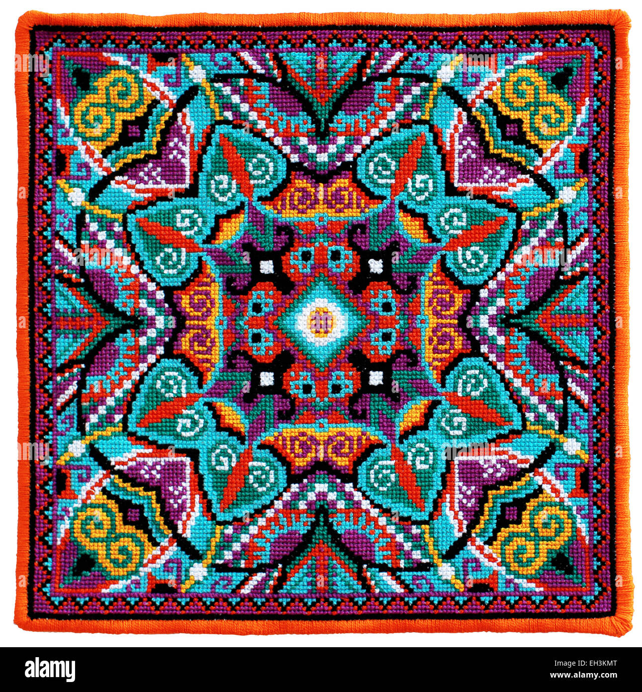 ukrainian authentic embroidery carpet Stock Photo - Alamy