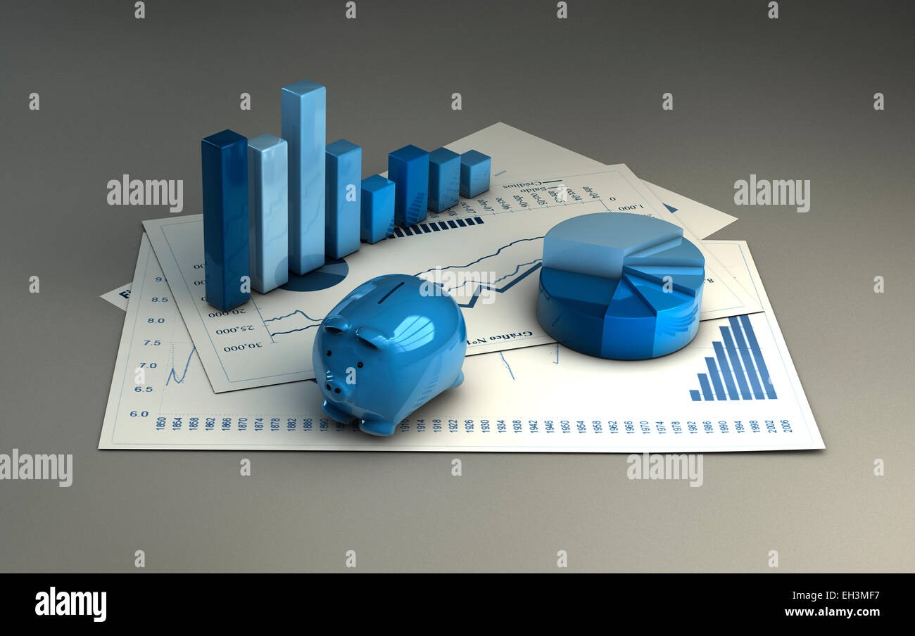 Graphics isolated 3d financial analysis Stock Photo - Alamy