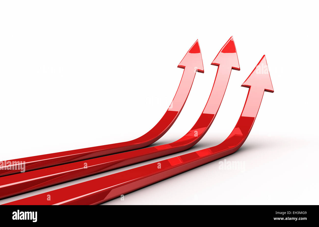 3d arrows, concept of success Stock Photo - Alamy