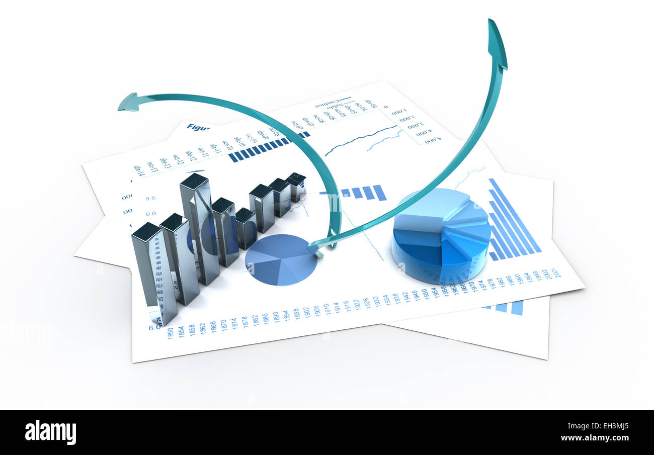 Graphics isolated 3d financial analysis Stock Photo - Alamy