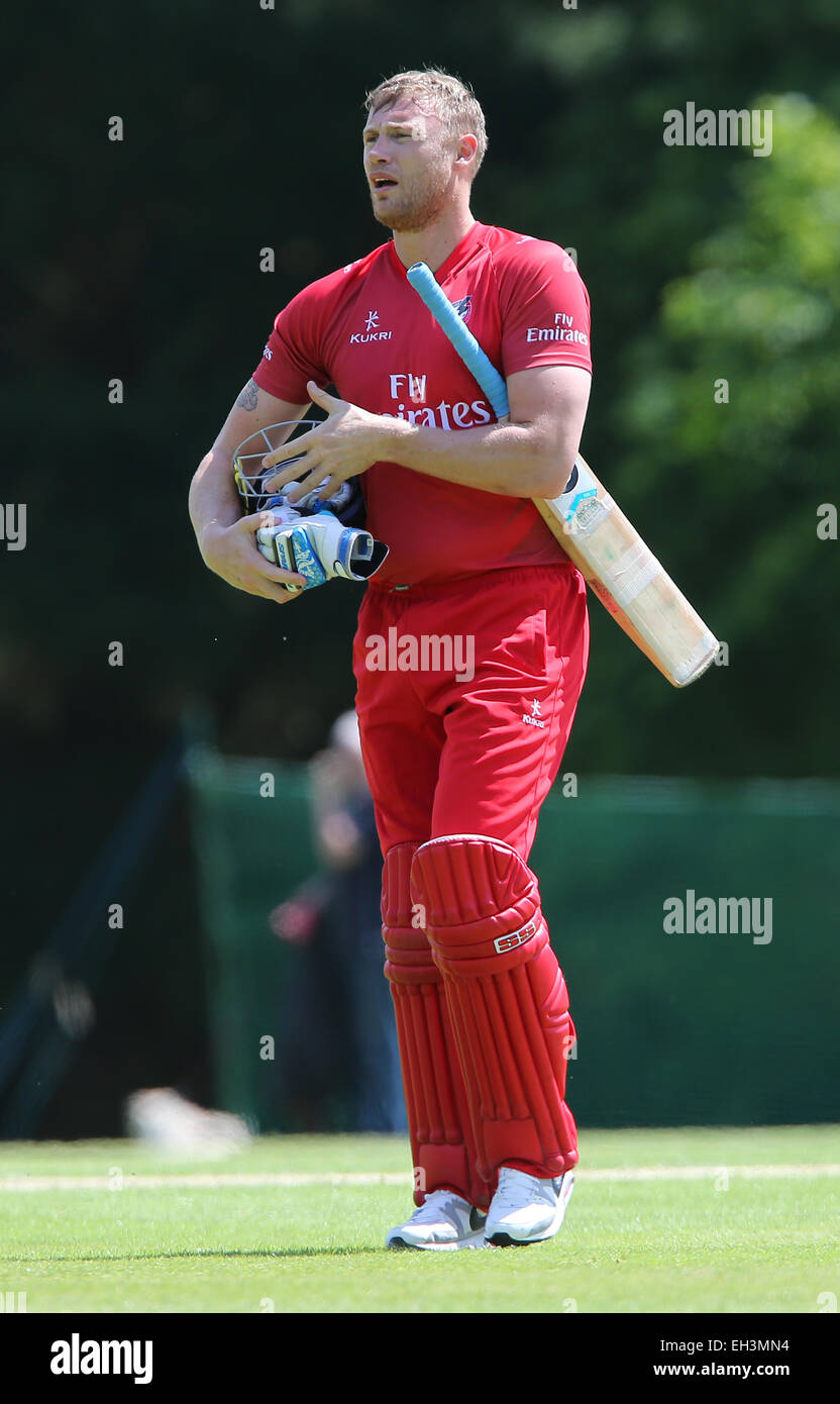 English Cricketer Andrew "Freddie" Flintoff seen at Arundel Cricket ...