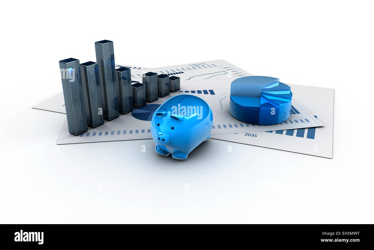 Graphics isolated 3d financial analysis Stock Photo - Alamy