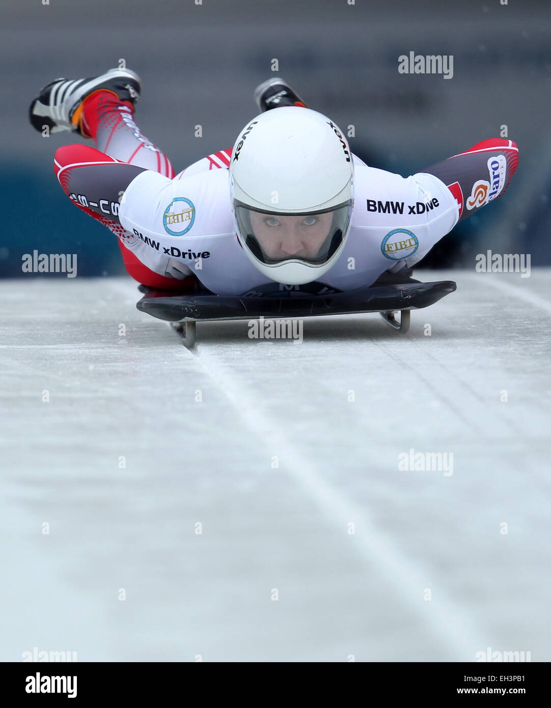 Winterberg, Germany. 06th Mar, 2015. Skeleton racer Micaela Widmer of ...