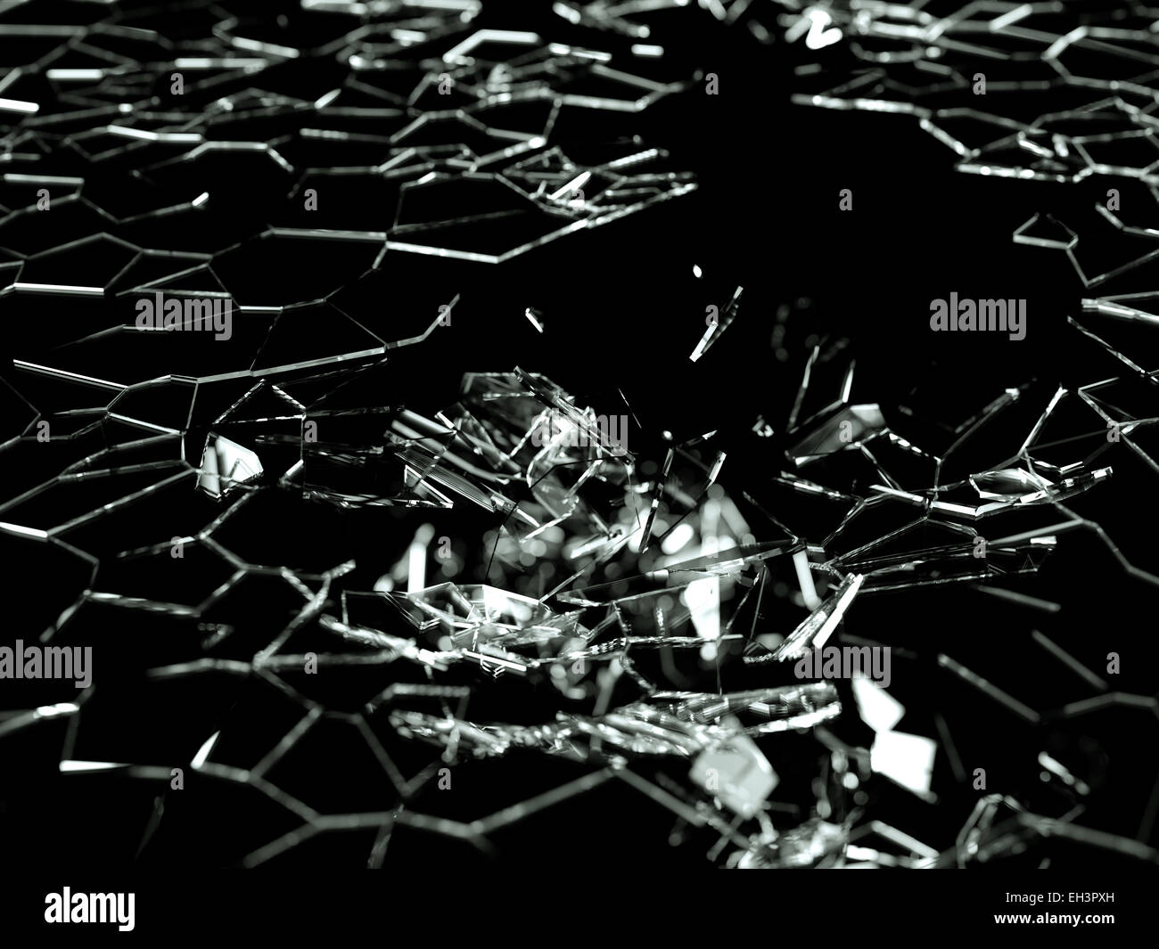 Destructed pieces shattered glass hi-res stock photography and images ...