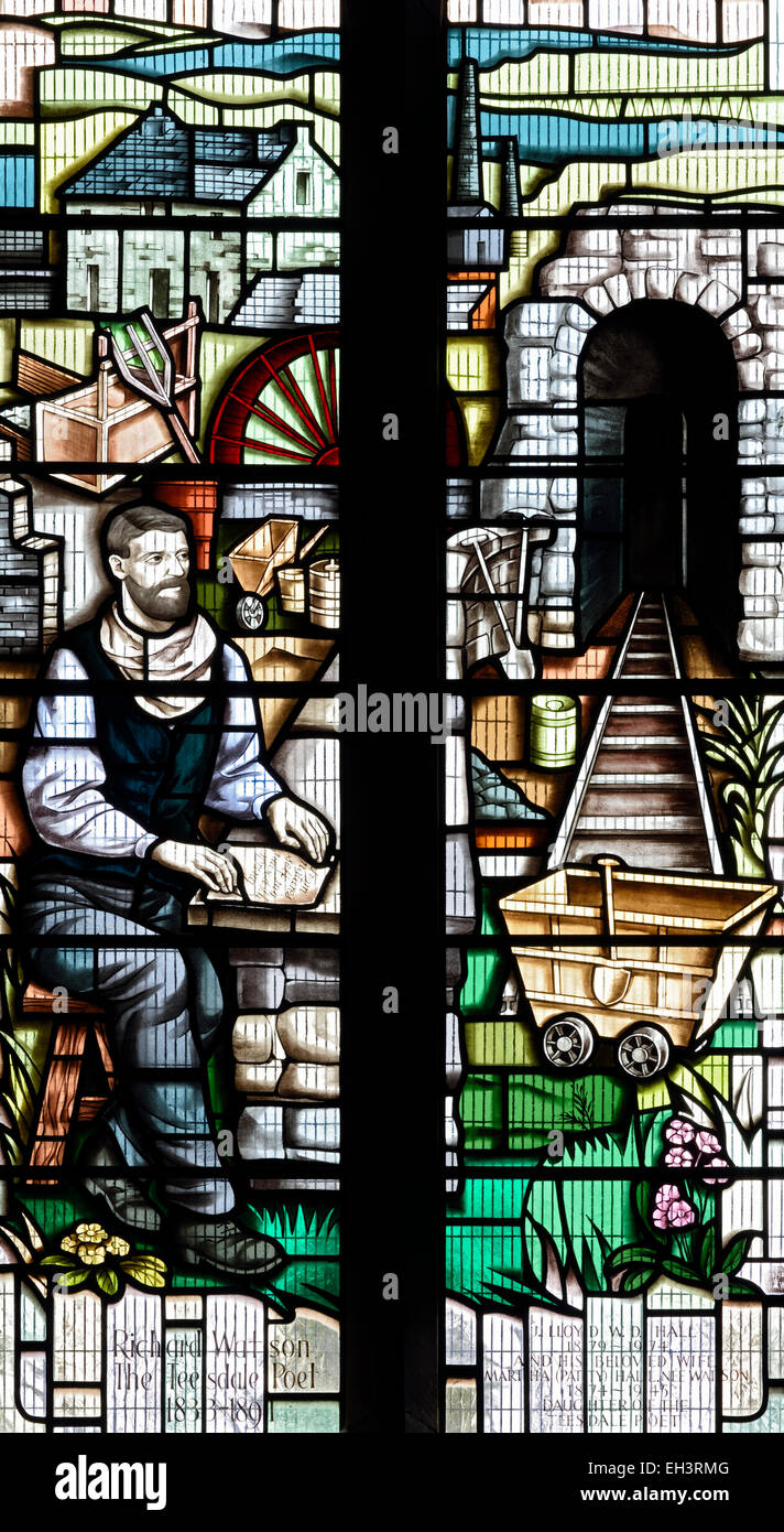 A commemorative stained glass window, in honour of Richard Watson the ...