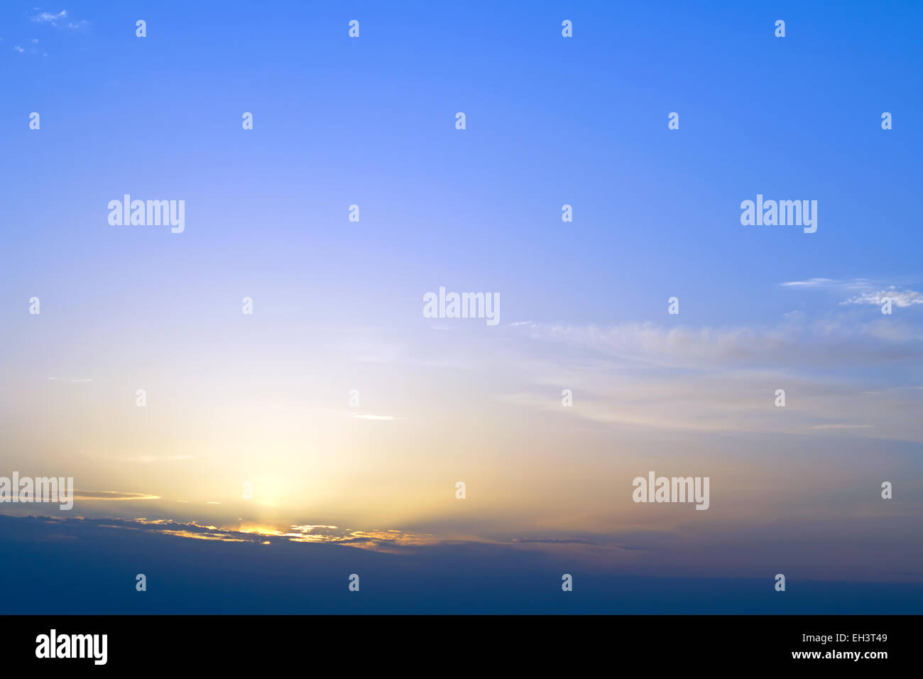 Sunset with cirrus clouds hi-res stock photography and images - Alamy
