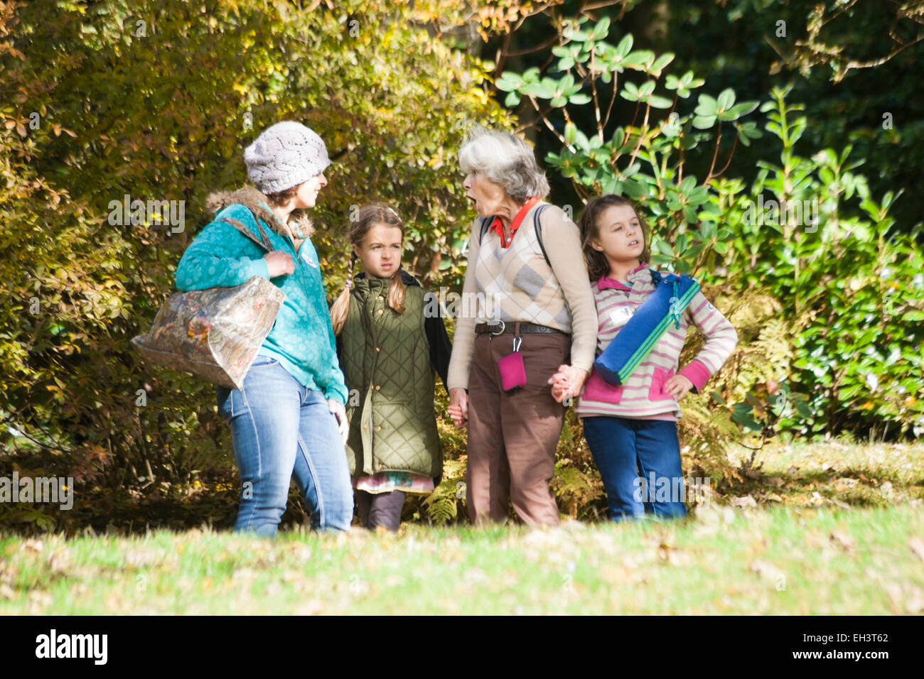 females of the family, different generations, enjoying a shared moment ...