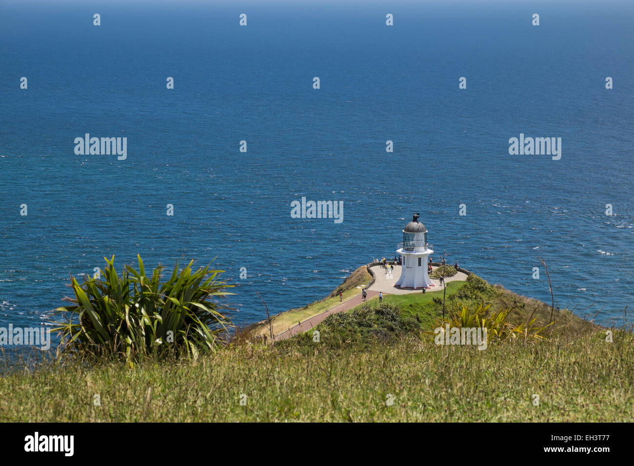 Lighthouse at Cape Reinga at the north of New Zealand Stock Photo - Alamy
