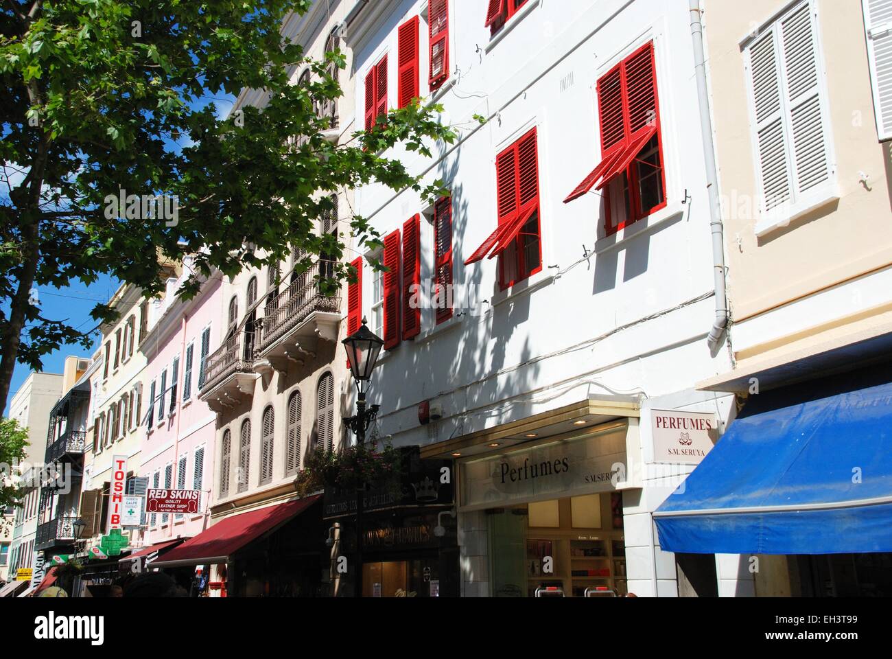 Main street gibraltar shops hi-res stock photography and images - Alamy