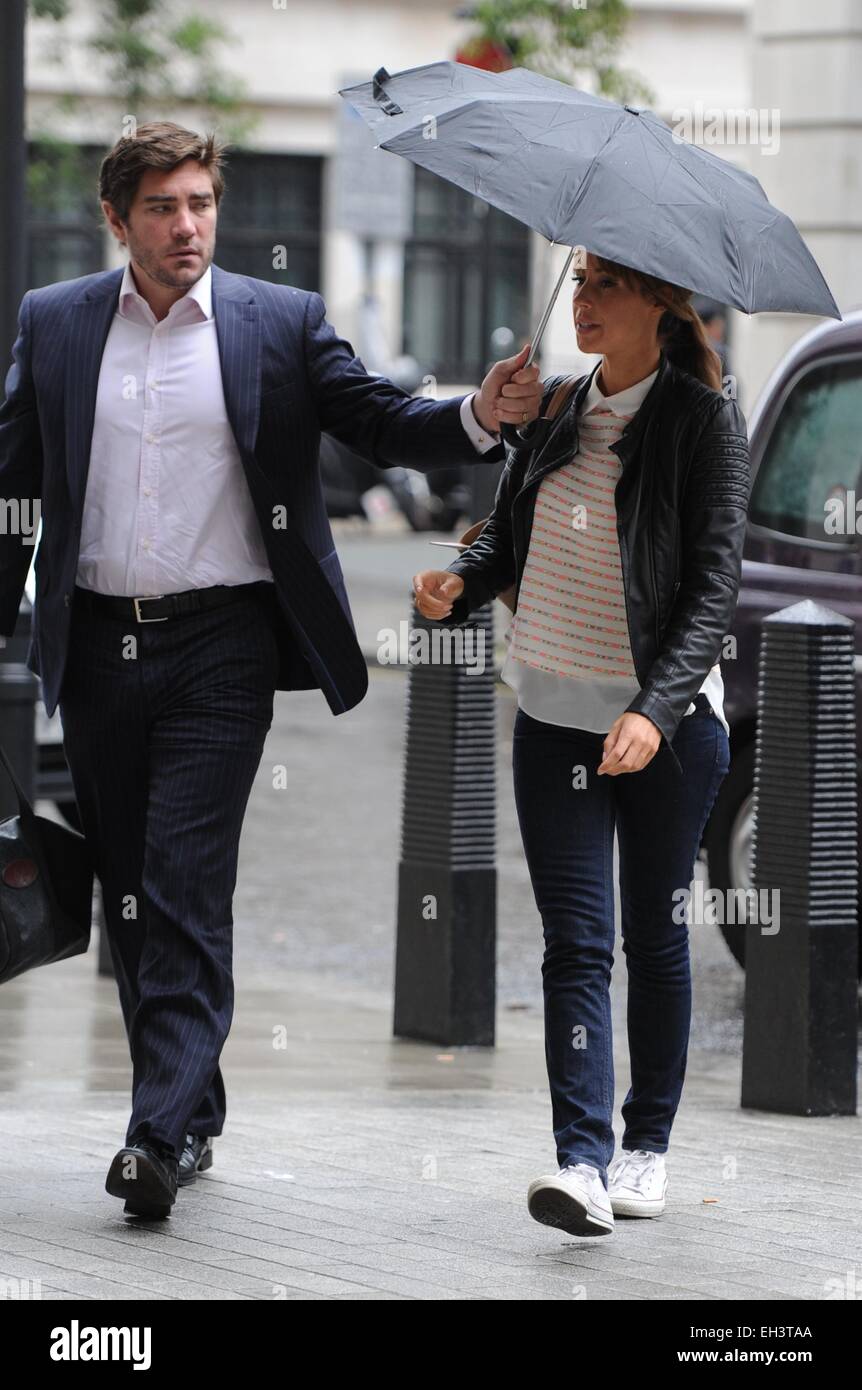 Alex Jones seen at BBC Studios in London kissing her boyfriend ...