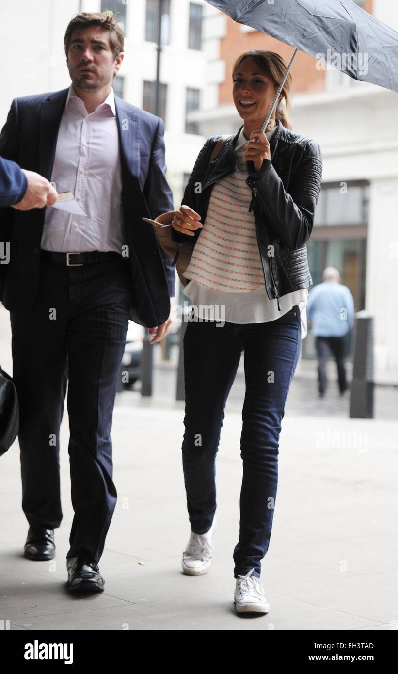 Alex Jones seen at BBC Studios in London kissing her boyfriend ...