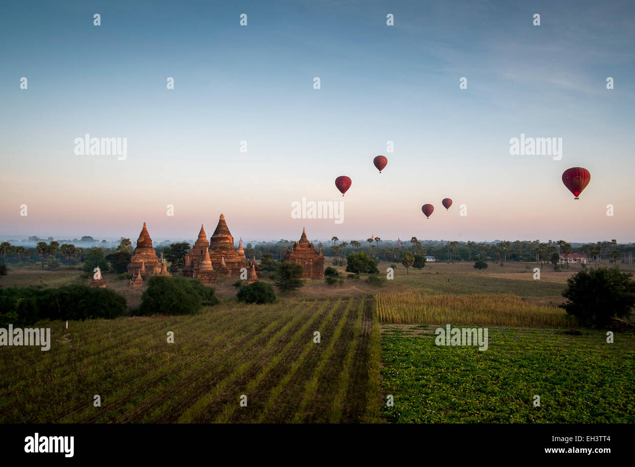 Temples of Bagan , Myanmar , seen from the air Stock Photo - Alamy