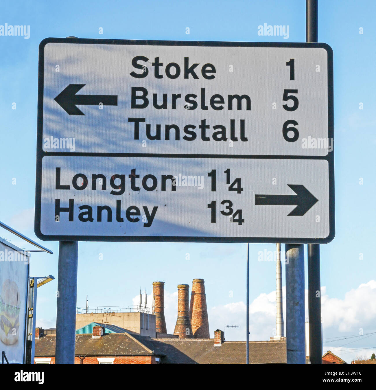 Stoke on trent road sign hi-res stock photography and images - Alamy