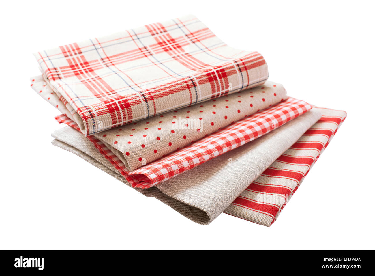 Stack of colorful dish towels Stock Photo - Alamy