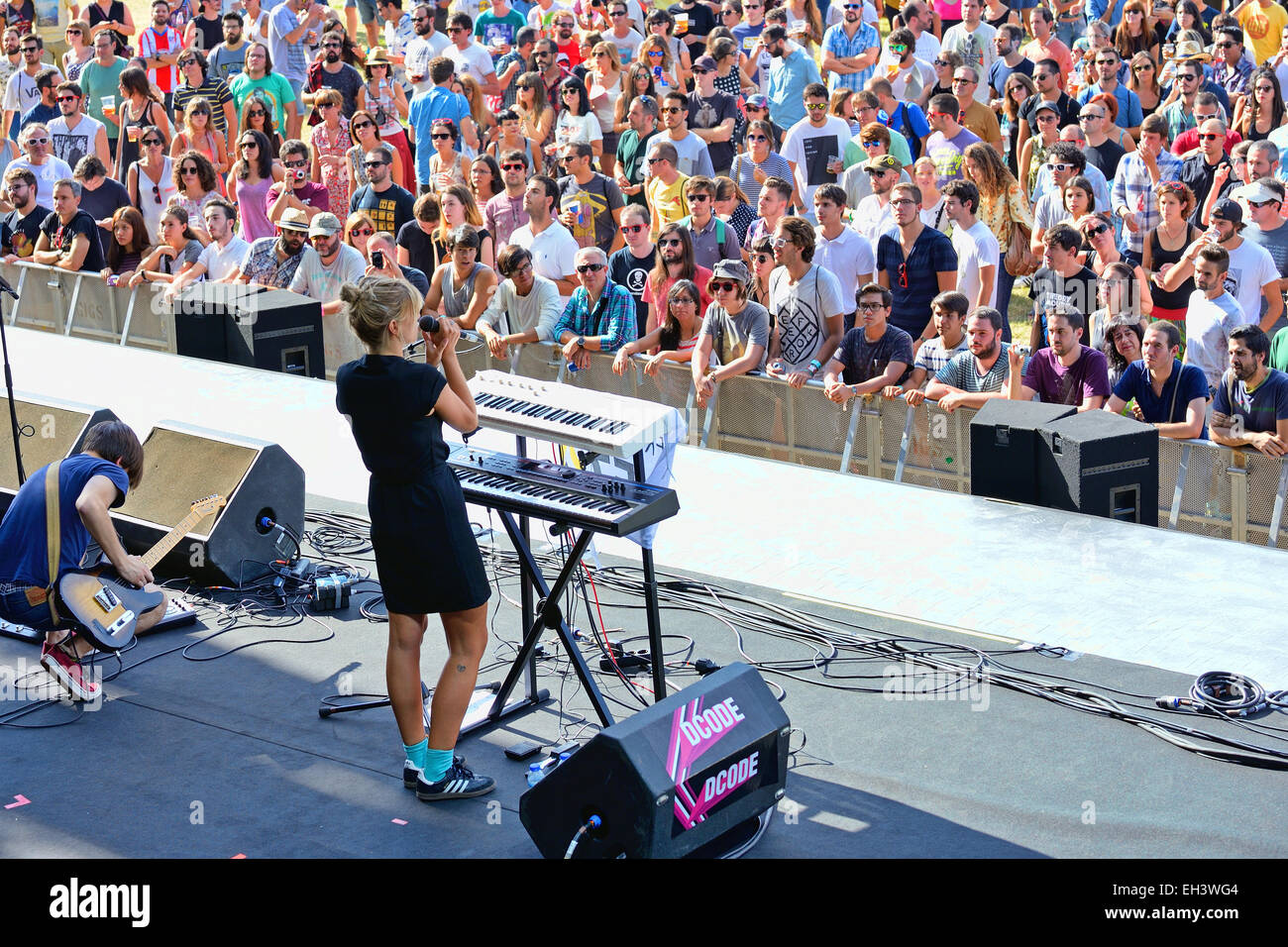 MADRID - SEP 13 Belako (Basque band) in concert at Dcode Festival on ...