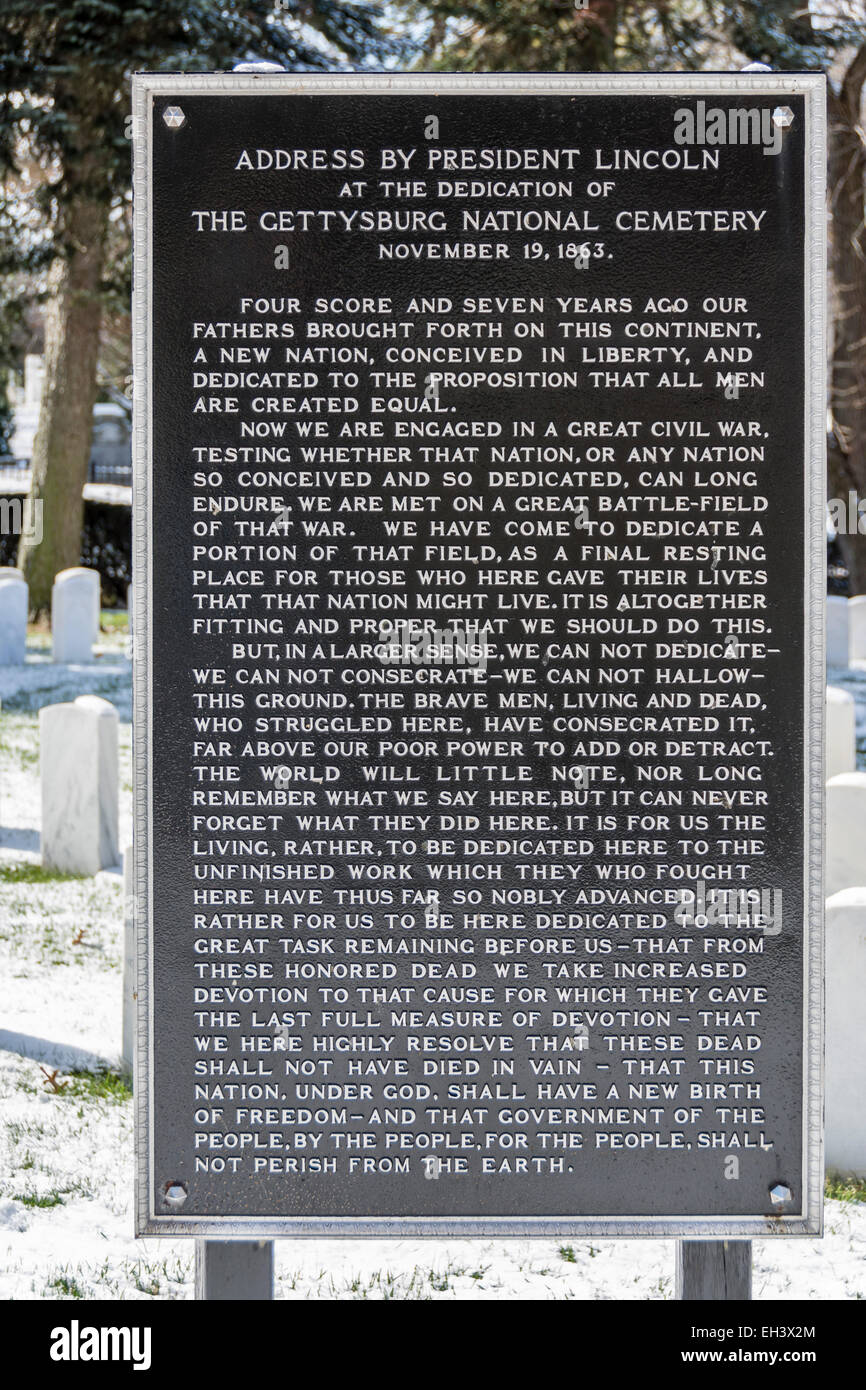 Gettysburg address hi-res stock photography and images - Alamy