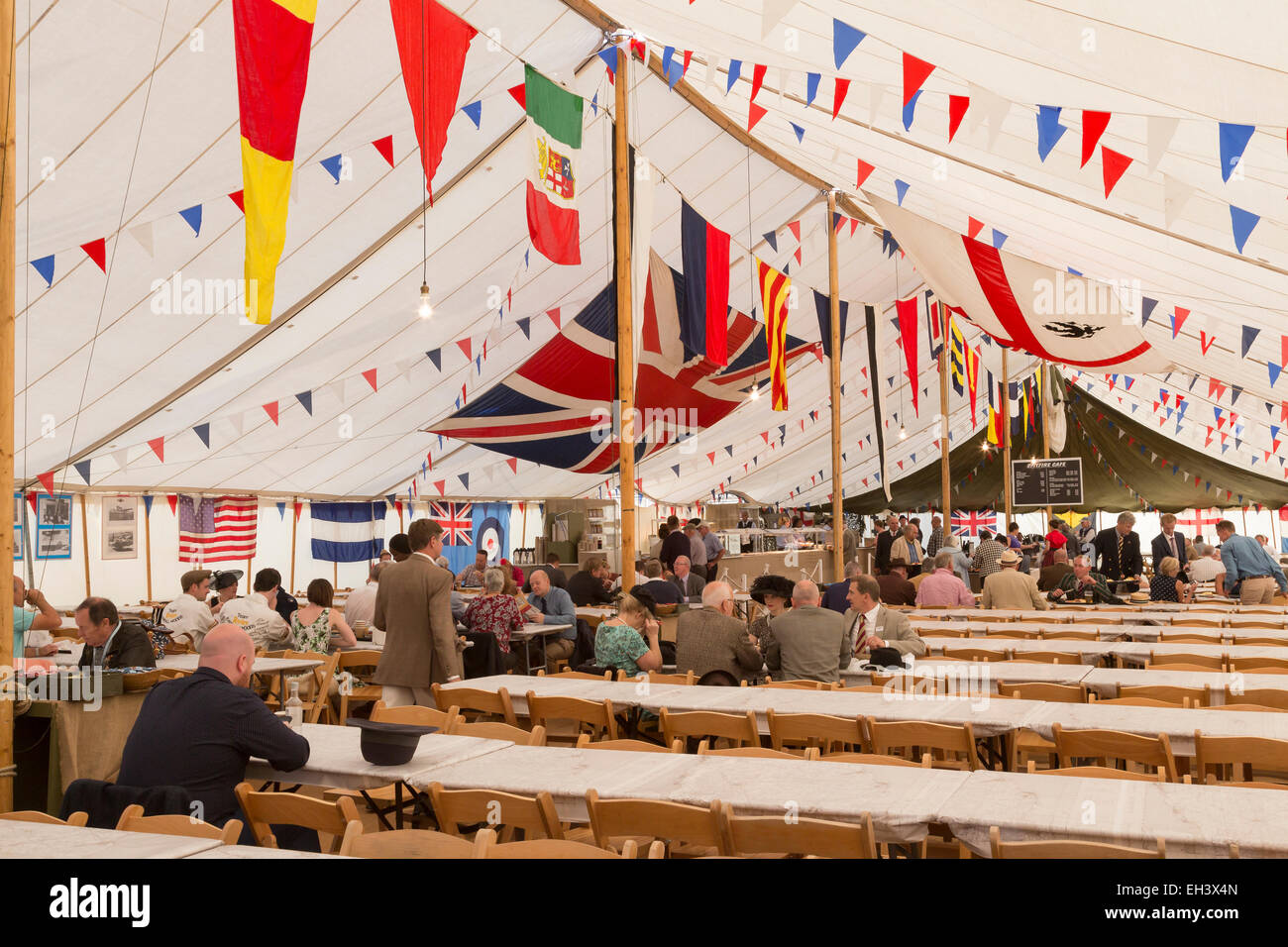 Inside the Spitfire café at the 2014 Goodwood Revival meeting, Sussex ...