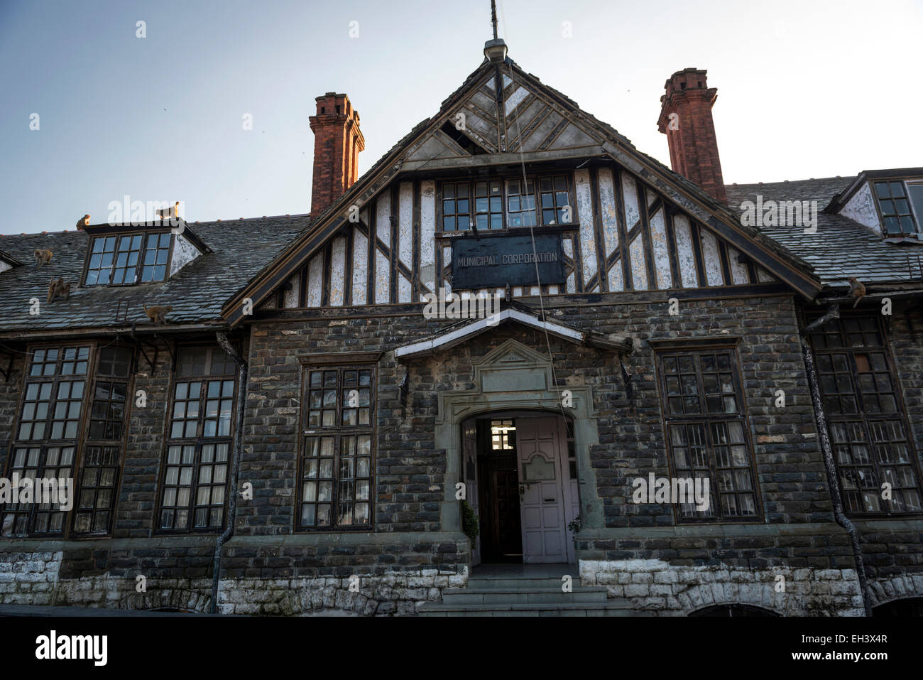 The Victorian British-era town hall at Shimla, Himachal Pradesh, India ...