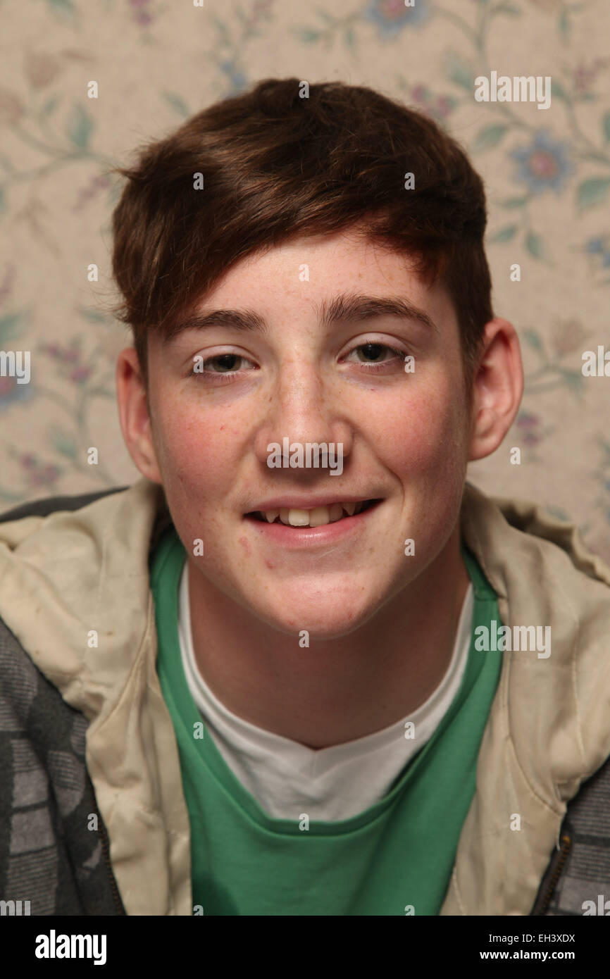Teenage boy smiling Stock Photo - Alamy Teenage boy smiling Stock Photo - Alamy