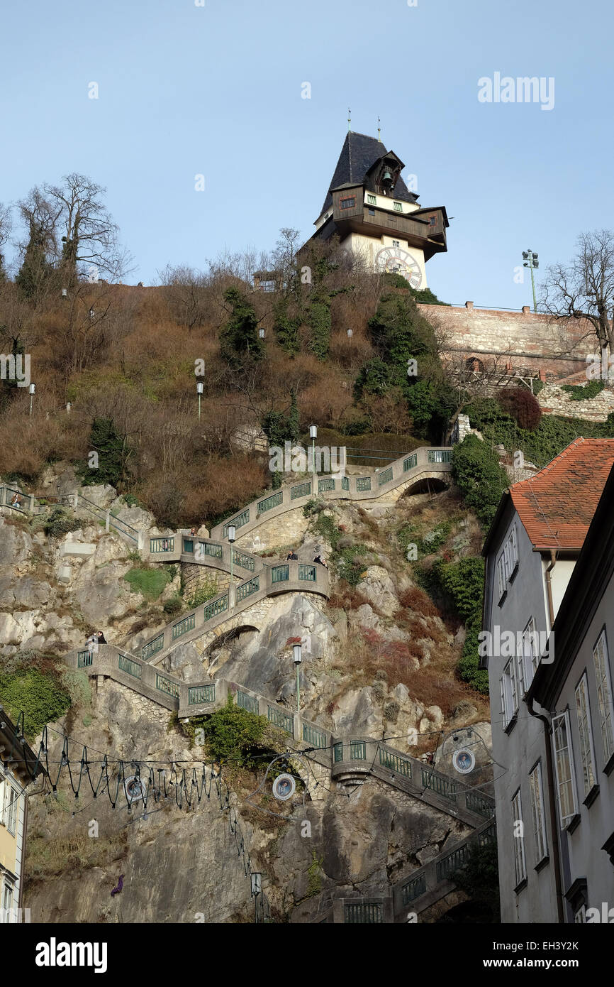 Schlossberg (Castle Hill), mountain in Graz. Part of the UNESCO World ... Schlossberg (Castle Hill), mountain in Graz. Part of the UNESCO World ...