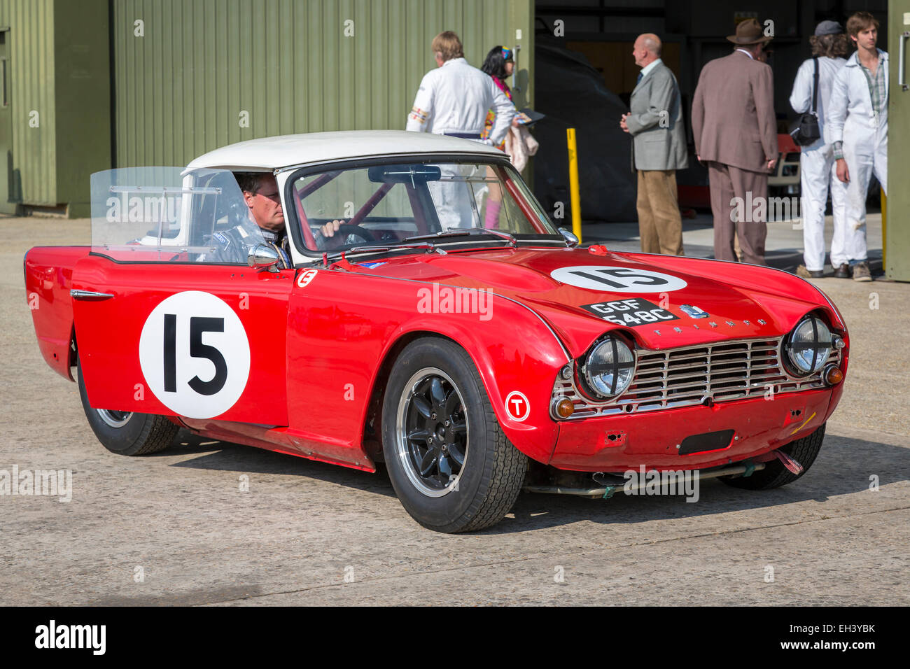 1962 TRiumph TR4 with driver Chris Ryan, Fordwater Trophy race entrant ...