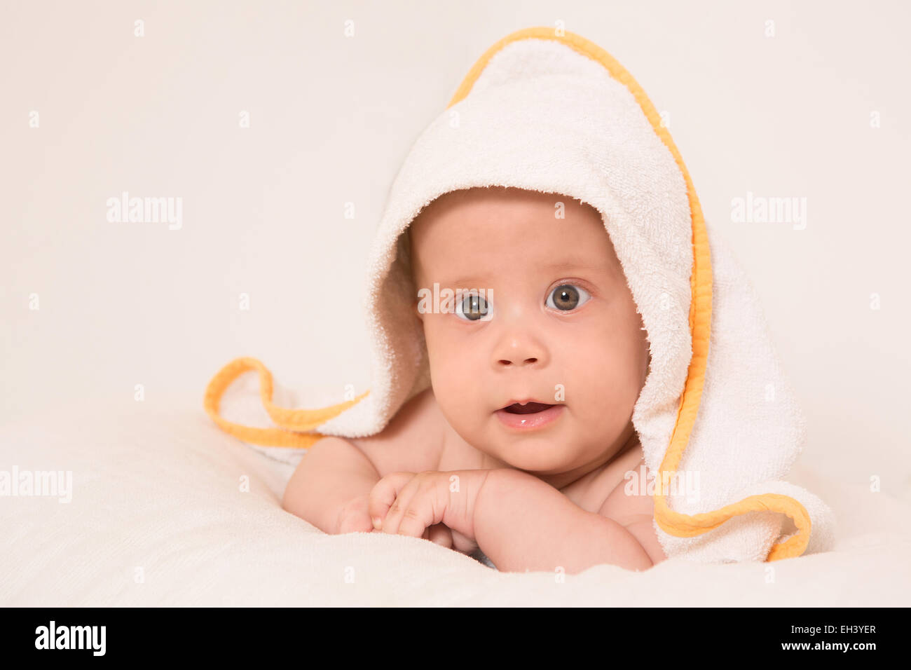 Newborn baby smiling Stock Photo - Alamy