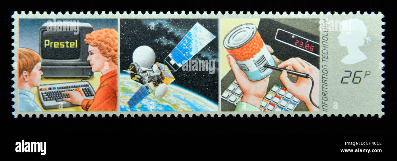 Postage stamp. Great Britain. Queen Elizabeth II. 1982. Information ...