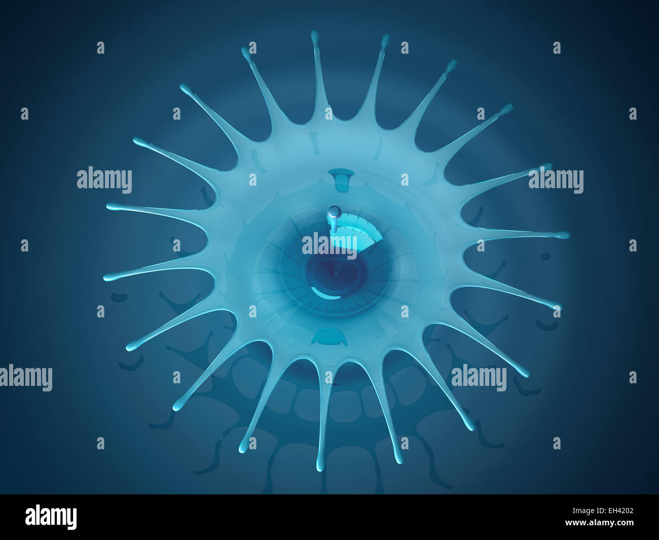 Splash and splatter of blue liquid with droplets and waves Stock Photo ...