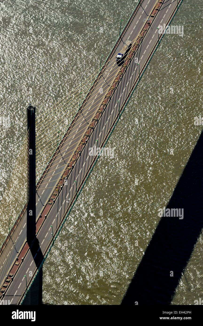 France, Seine Maritime, Brotonne bridge over the Seine in Eastern ...