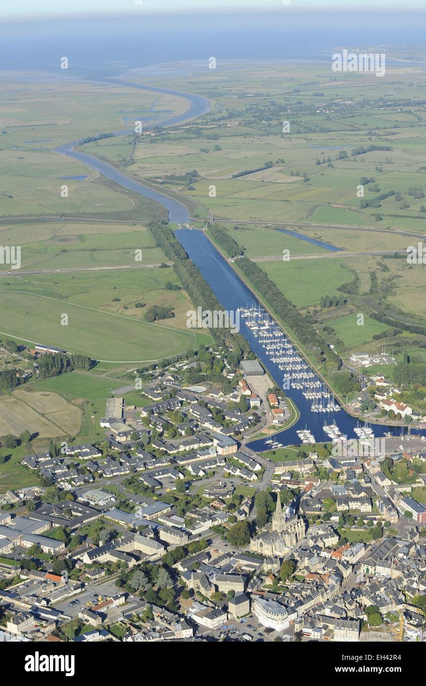 France, Manche, Carentan, capital of the Marais, near the Cotentin ...
