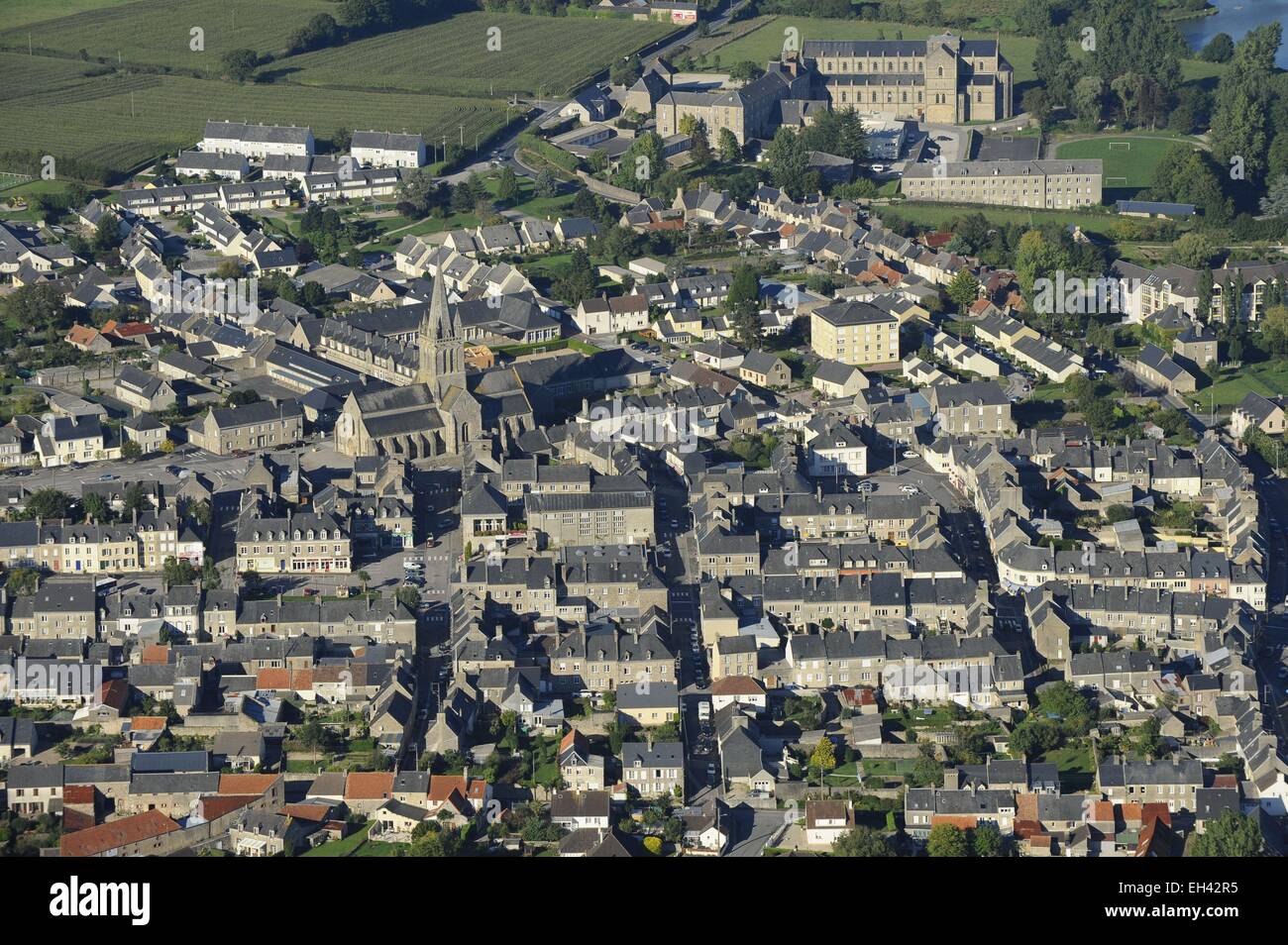 France, Manche, Valognes, small town in Normandy in the Cotentin ...