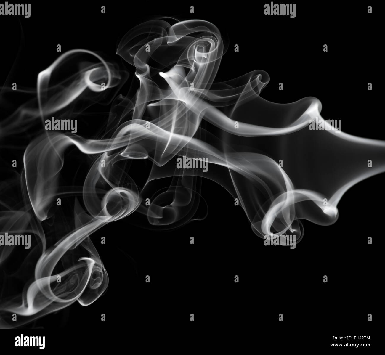Abstraction: white smoke pattern over black backgroun d Stock Photo - Alamy