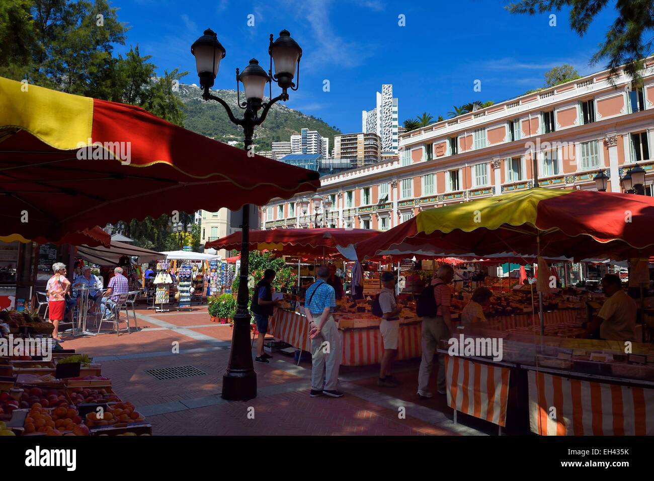 Principality of Monaco, Monaco, place d'Armes, Condamine Market Stock ...