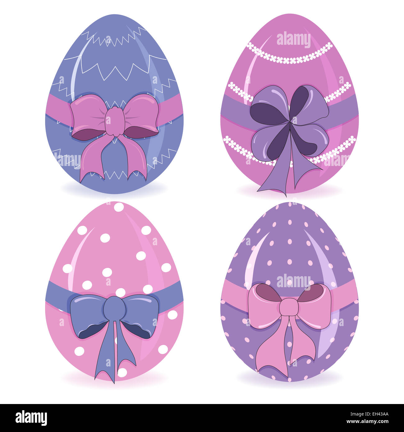 Cute Easter Eggs Clipart