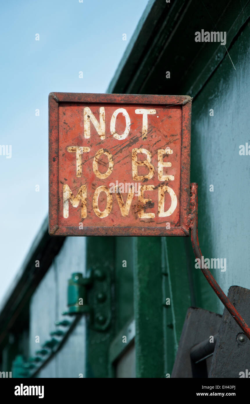 Vintage railway warning sign hi-res stock photography and images - Alamy