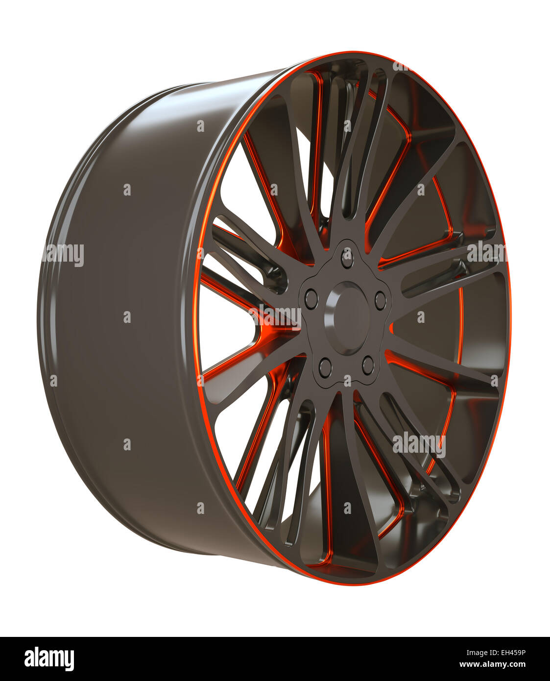 Motor vehicle wheel Cut Out Stock Images & Pictures - Alamy