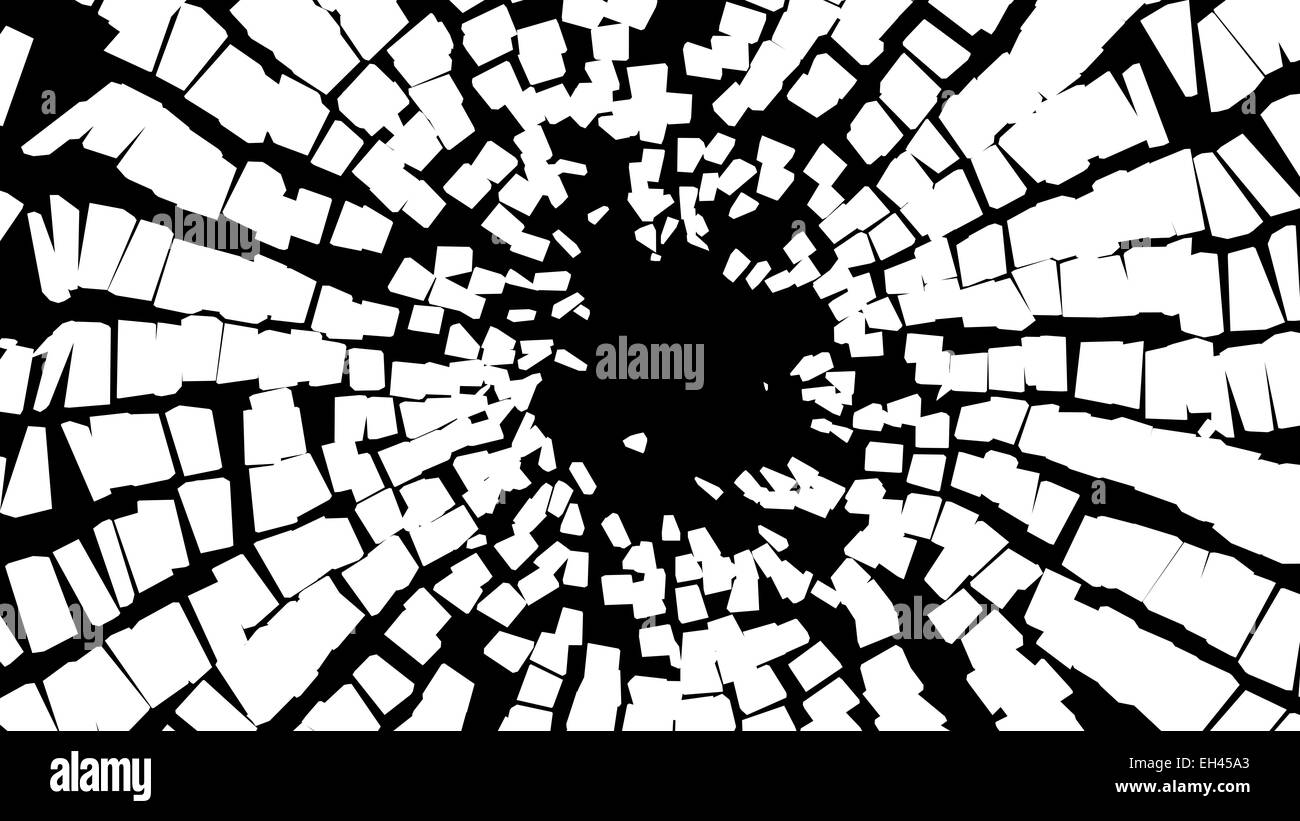 Abstract pieces of broken white glass over black. Large resolution ...