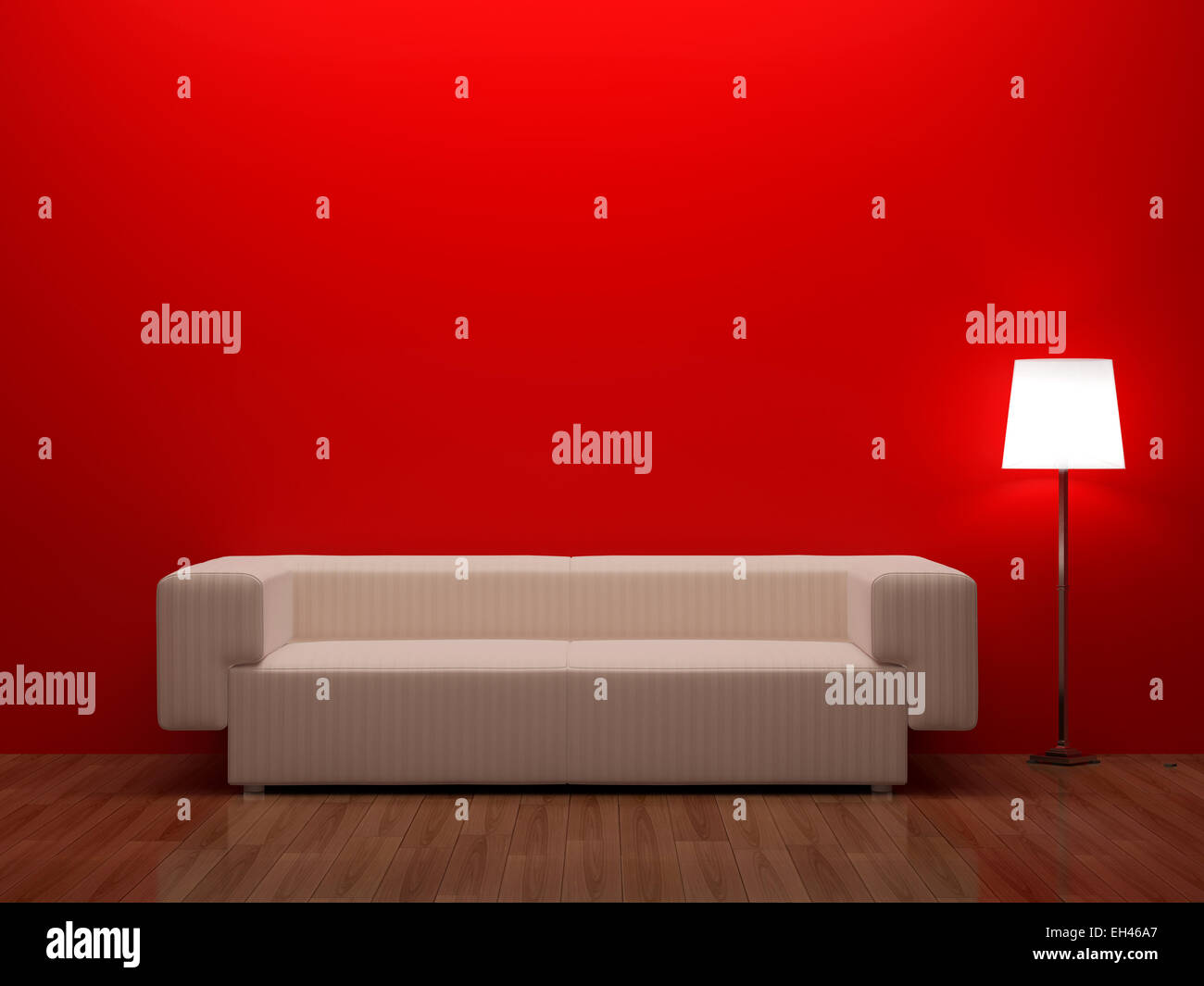 3d render home red Interior. High resolution image Stock Photo - Alamy