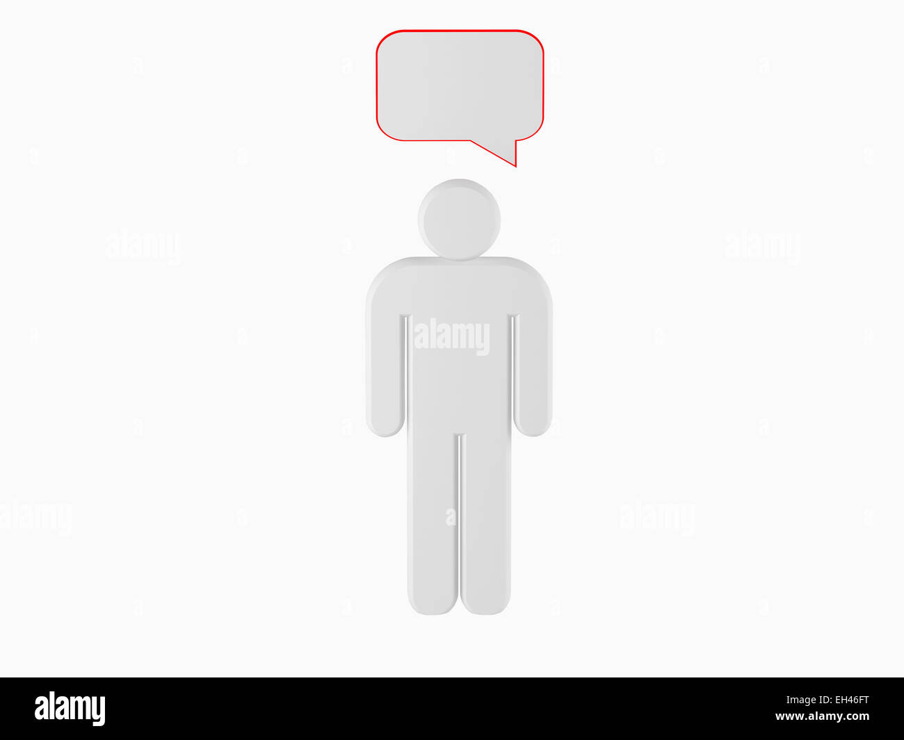Man 3d rendered illustration isolated on white background. High ...