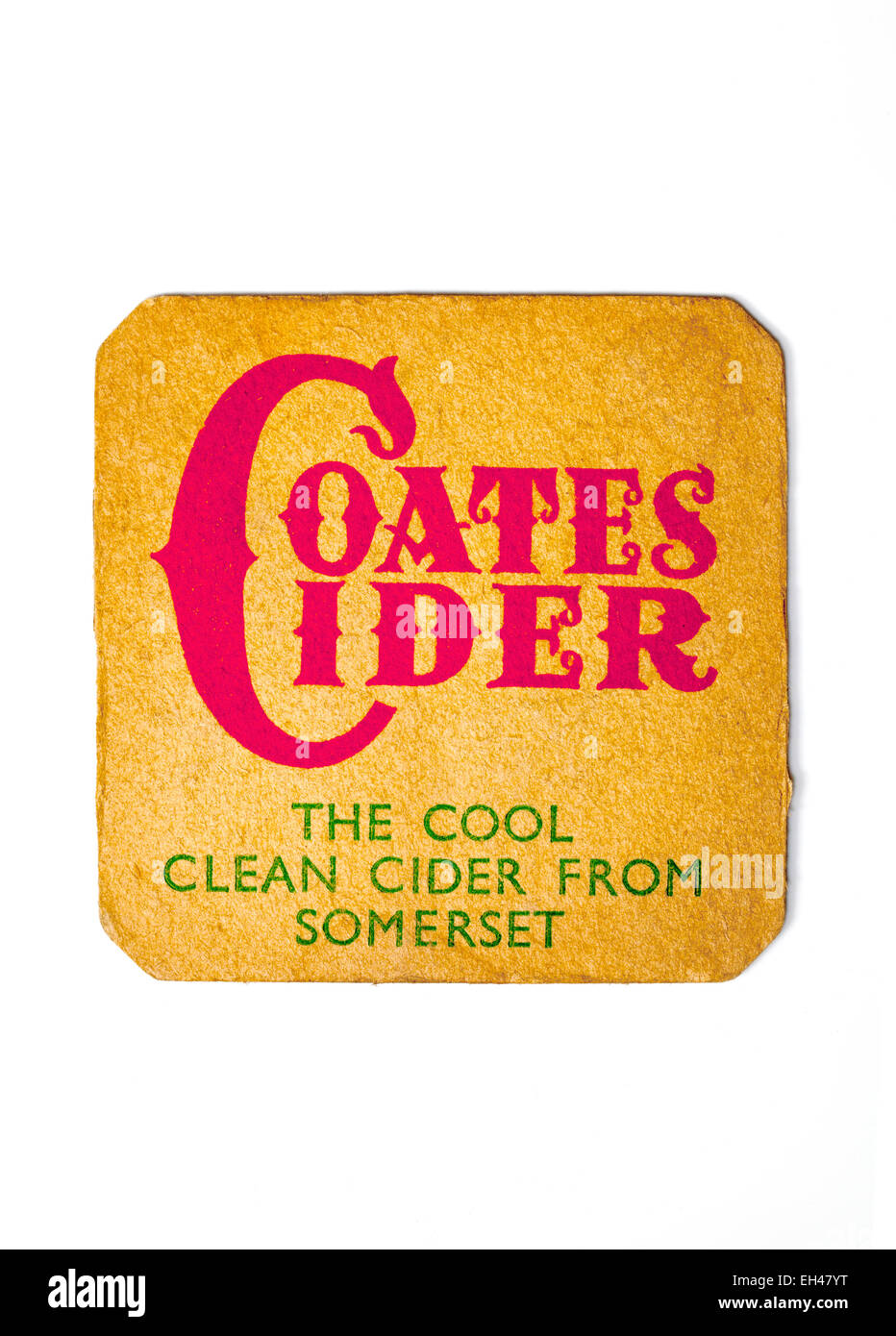 Vintage British Beermat Advertising Coates Cider Stock Photo - Alamy