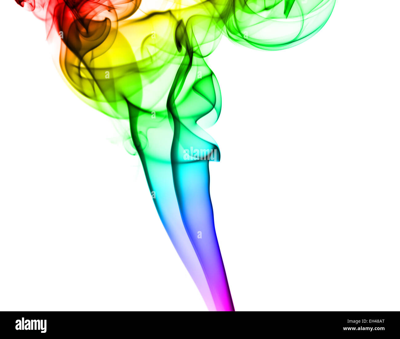 Abstract colorful smoke pattern over the white background Stock Photo ...