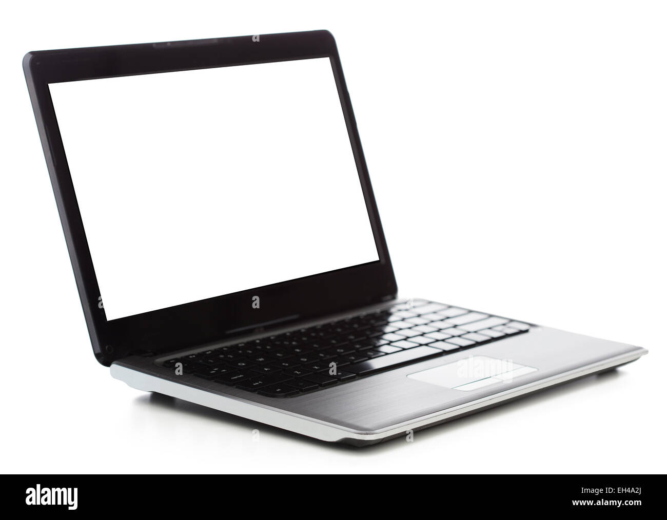 laptop computer with blank black screen Stock Photo - Alamy