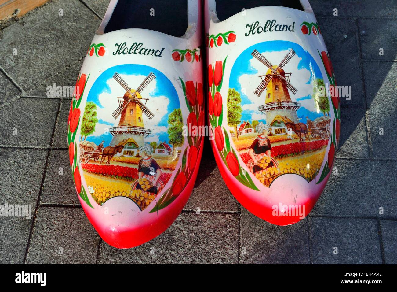 Netherlands, Amsterdam, painted clogs Stock Photo - Alamy
