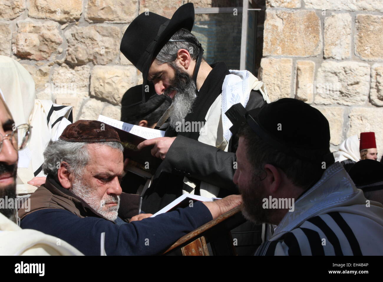 Jerusalem, Israel. 6th Mar, 2015. Religious Jews praying at the Western ...
