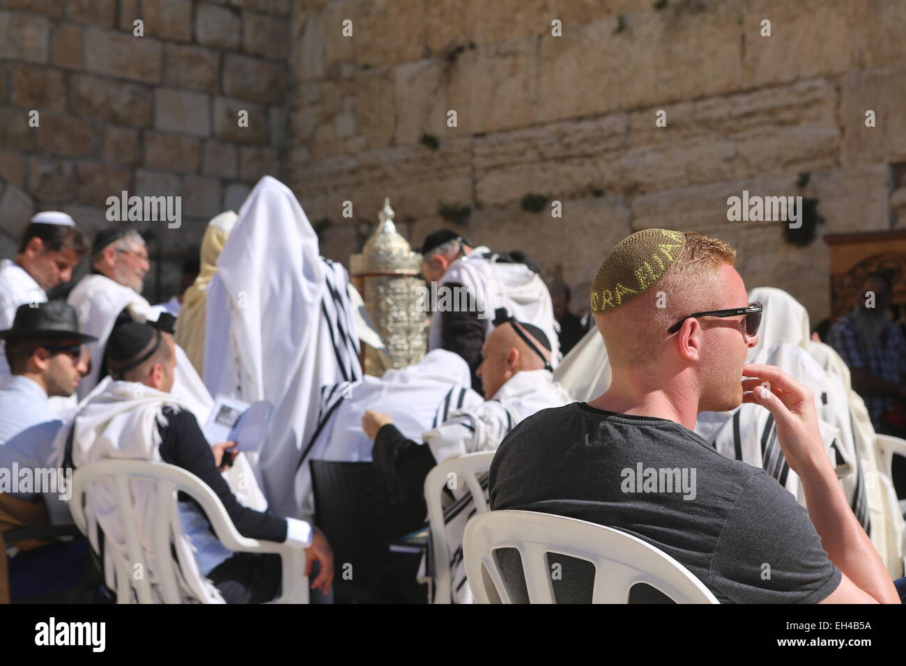 Jerusalem, Israel. 6th Mar, 2015. Religious Jews praying at the Western ...