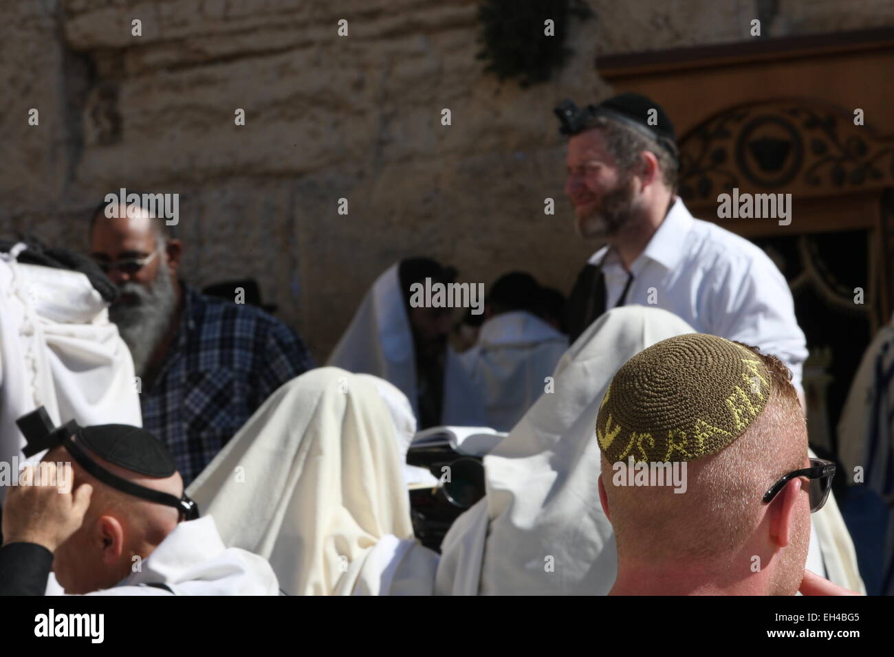 Jerusalem, Israel. 6th Mar, 2015. Religious Jews praying at the Western ...