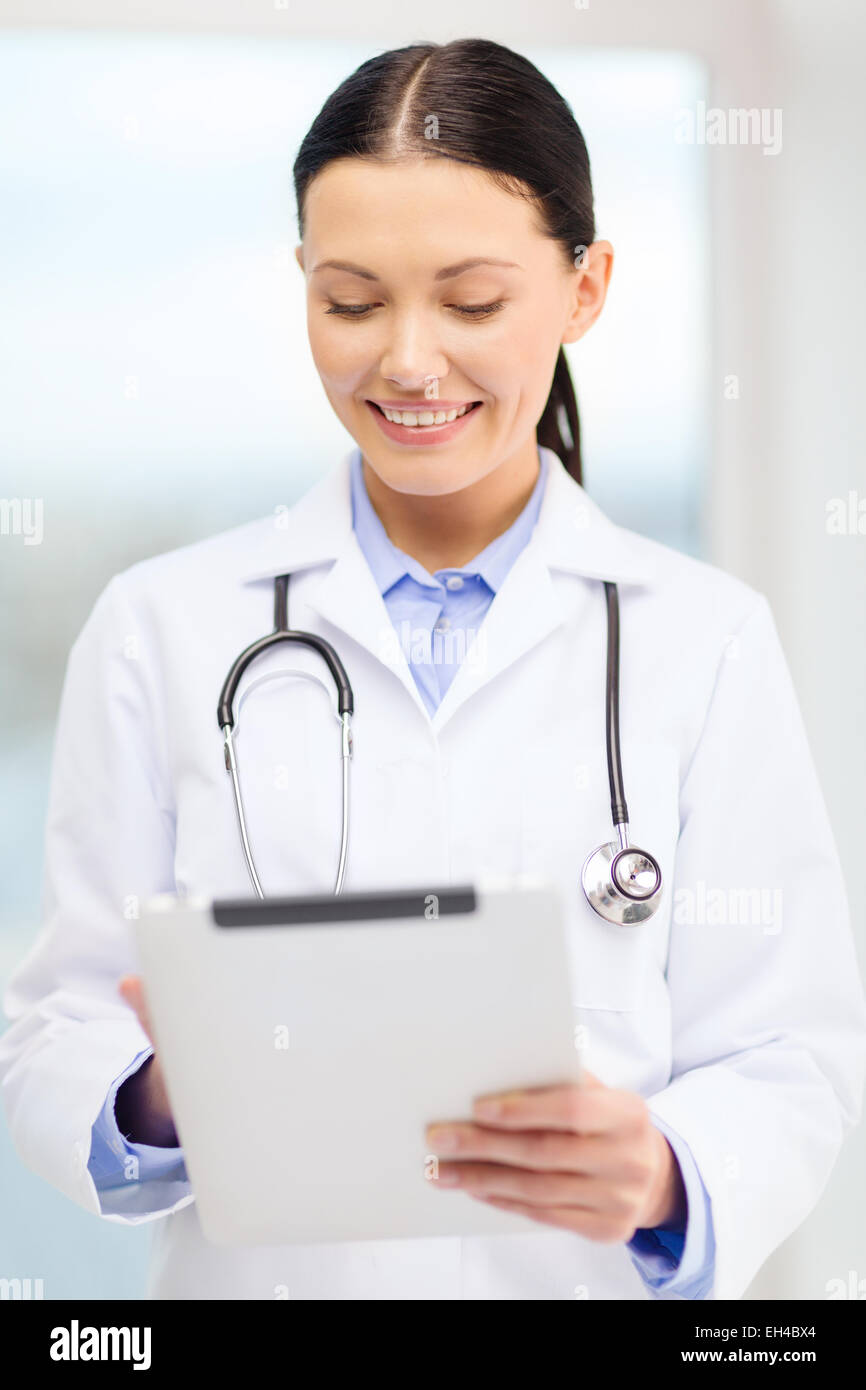 young doctor with tablet pc and sthethoscope Stock Photo - Alamy