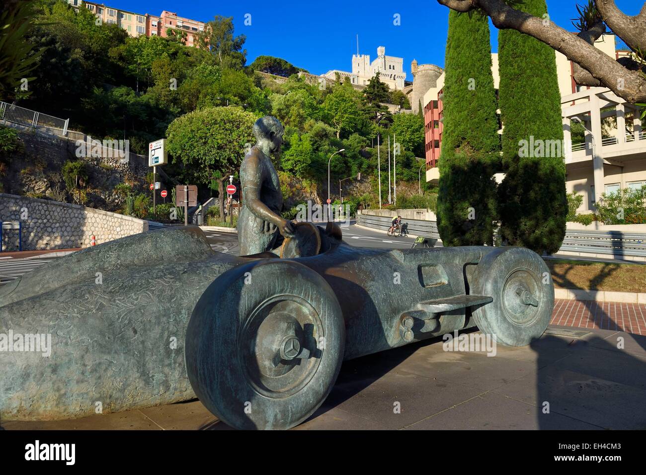 Principality of Monaco, Monaco, Juan Manuel Fangio sculpture by Catalan ...
