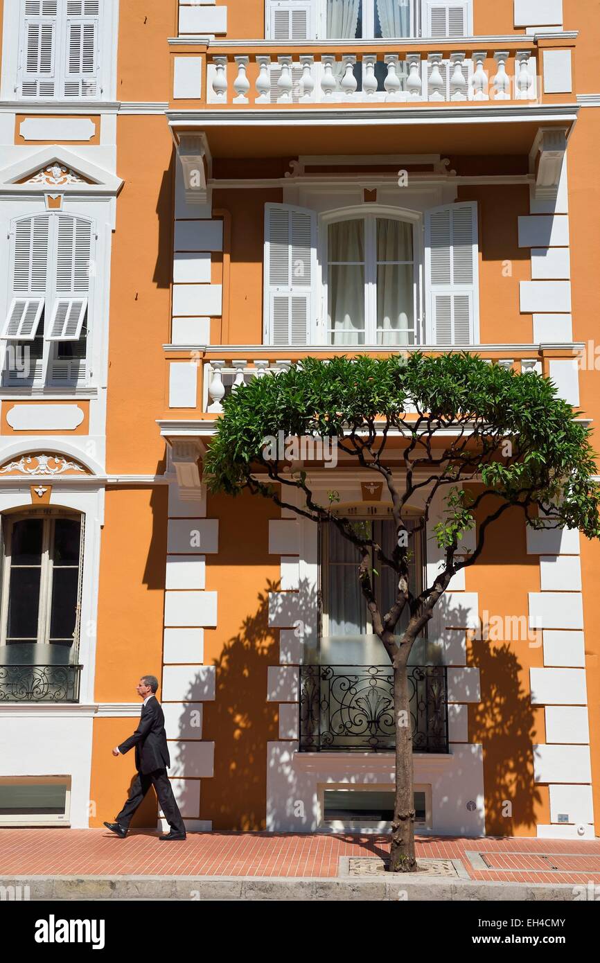 Principality of Monaco, Monaco, la Condamine district, building rue ...